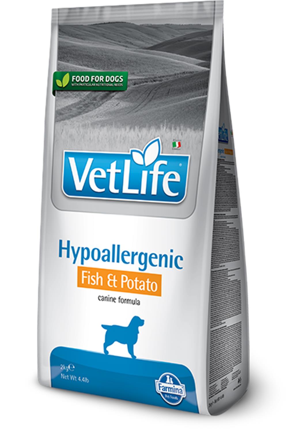 VET LIFE DOG HYPOALLERGENIC FISH&POTATO