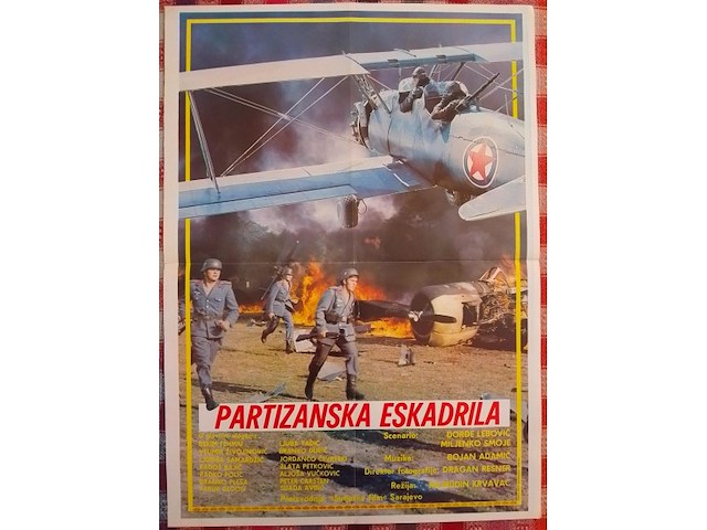 plakat PARTIZANSKA ESKADRILA (Bata Živojinović)