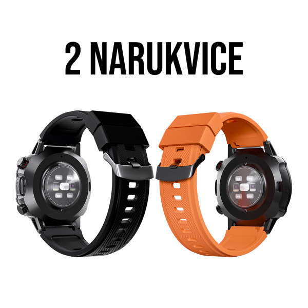 Pametni sat Smart Watch OD2 crni (2 silikonske narukvice)