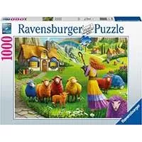 Puzzle 1000 delova Prodavnica vune Srećna ovca Ravensburger 16949