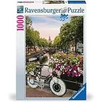 Puzzle 1000 delova Amsterdam - bicikl i cveće Ravensburger 17596