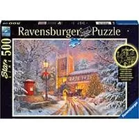 Puzzle slagalica 500 delova Svetlucava novogodišnja noć Ravensburger Star line 17384