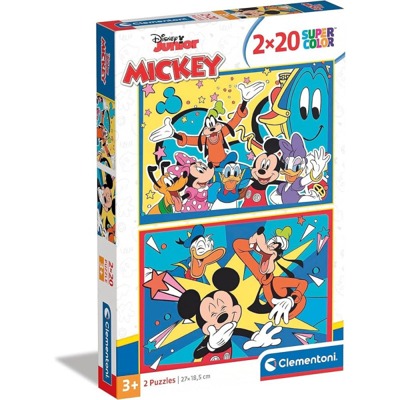 CLEMENTONI PUZZLE 2X20 DISNEY MICKEY