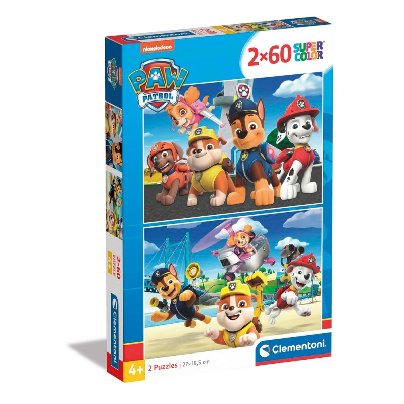 CLEMENTONI PUZZLE 2X60 PAW PATROL 1