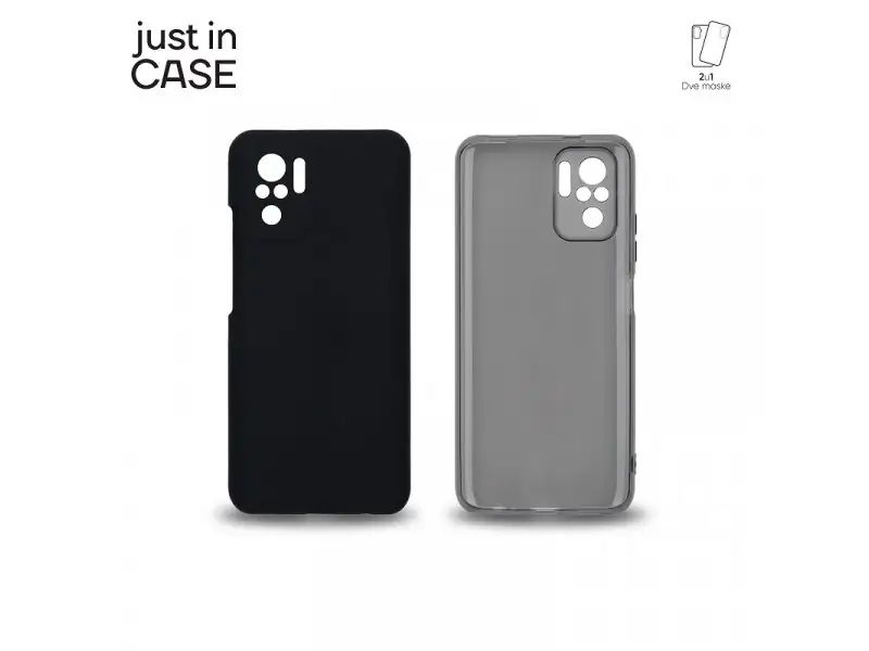 JUST IN CASE 2U1 EXTRA CASE MIX PAKET CRNI ZA REDMI NOTE 10S