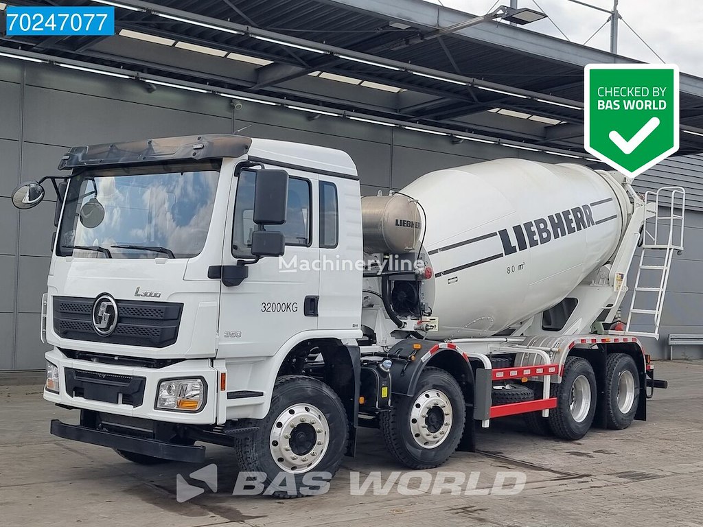 Shacman L3000 8X4 NEW 8m3 Liebherr Mixer Big Axle Steel suspension kamion s mešalicom za beton