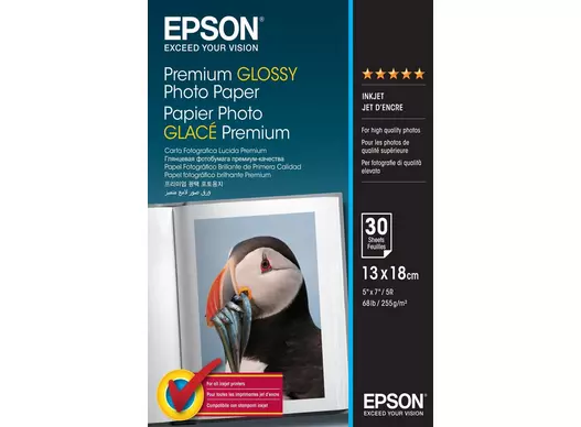 Epson prvoklasni sjajni foto papir (130 x 180 mm), 255 g/m², 30 listova