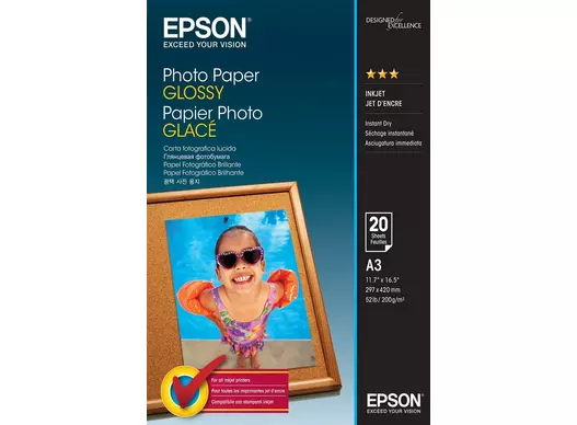 Epson A3 sjajni foto papir, 200 g/m², 20 listova