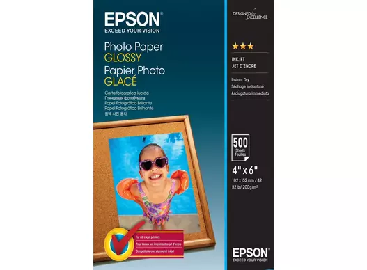 Epson sjajni foto papir (100 x 150 mm), 200 g/m², 500 listova