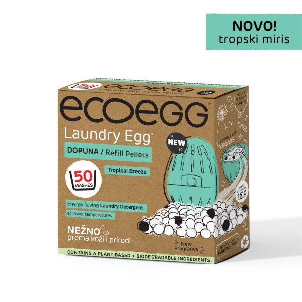 ECOEGG 2U1 dopuna za deterdžent i omekšivač za veš - Tropski miris 50 pranja