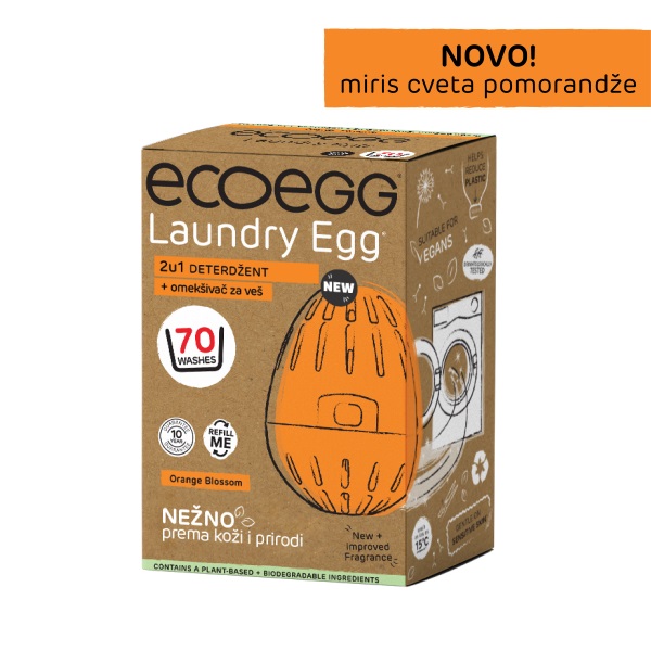 ECOEGG 2U1 deterdžent i omekšivač za veš - Miris Pomorandže 70 pranja