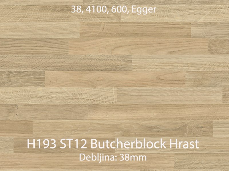 Onlinenamestaj H193 ST12 Butcherblock Hrast