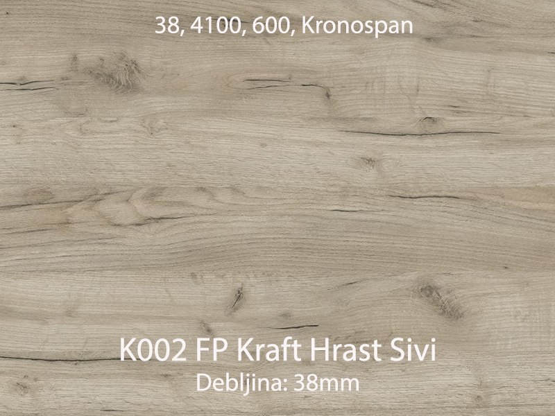 Onlinenamestaj K002 FP Kraft Hrast Sivi