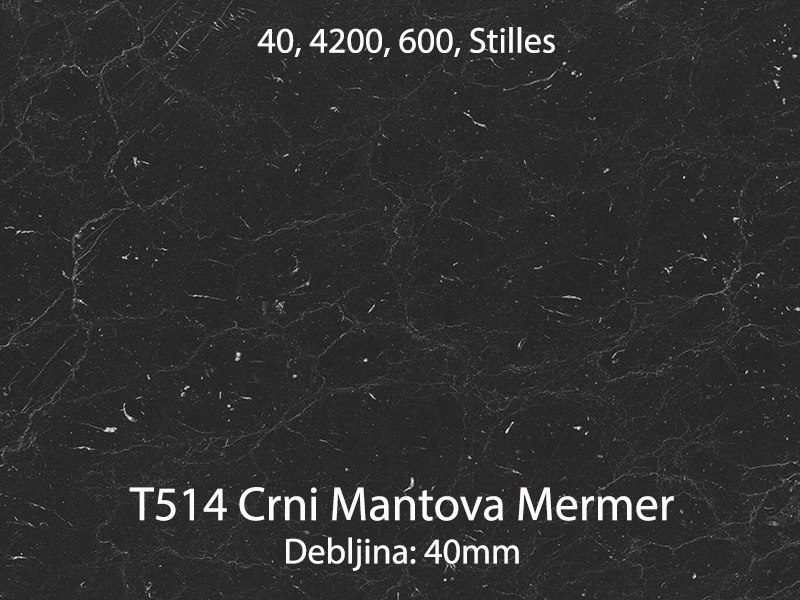 Onlinenamestaj T514 Crni Mantova Mermer