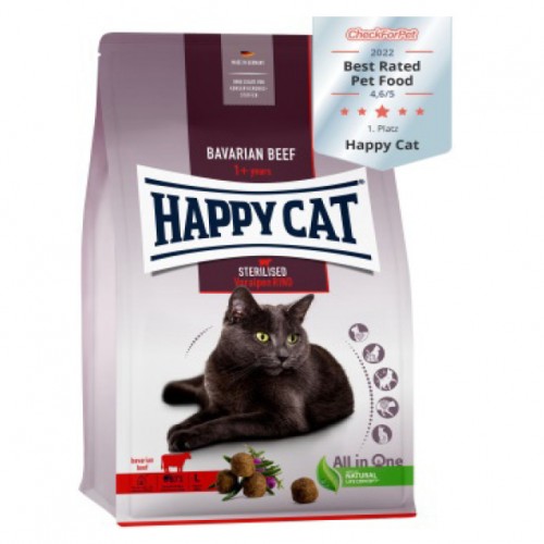 Happy cat za sterilisane mačke govedina 10kg