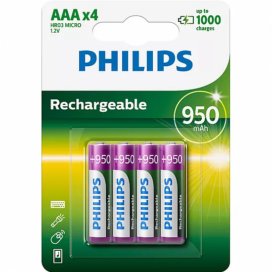 PHILIPS PUNJIVA BATERIJA AAA NIMH 1.2V 950MAH