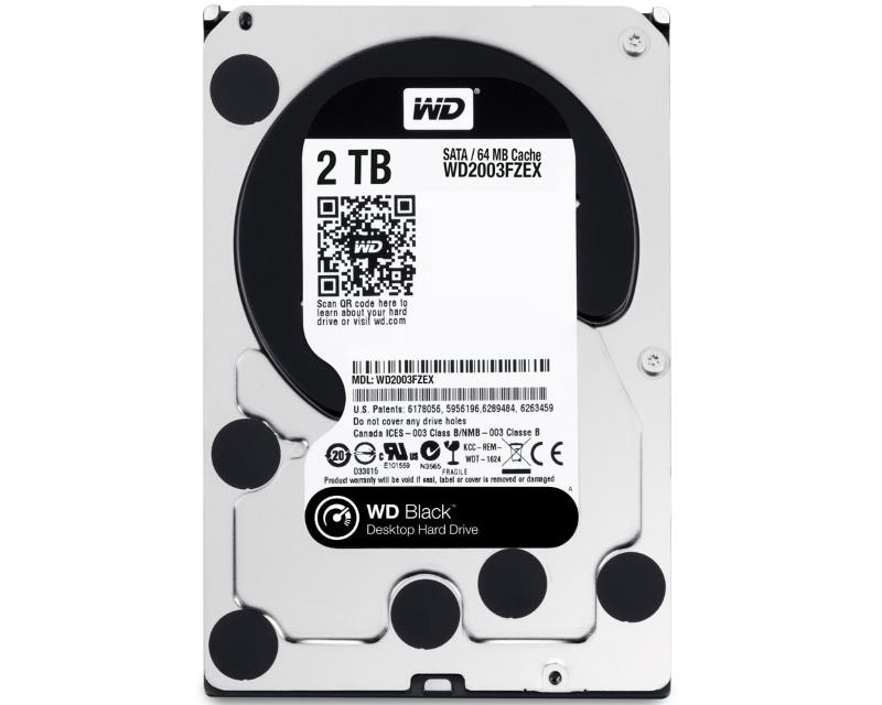 2TB 3.5" SATA III 64MB 7.200rpm WD2003FZEX Black hard disk