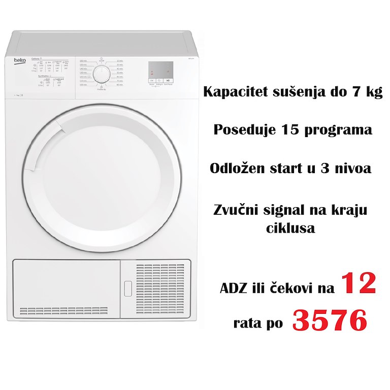 Beko Mašina za sušenje veša DF 7111 PAW 7KG Kondenzaciona