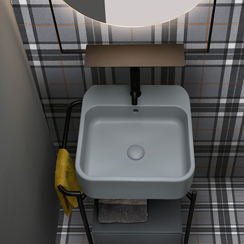 AXA COSA LAVABO KONZOLNI/NADGRADNI 480x480 SIVI 8610209