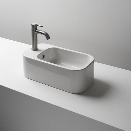 AXA COSA MINI LAVABO KONZOLNI LEVI 480X250 BELI 8610301L
