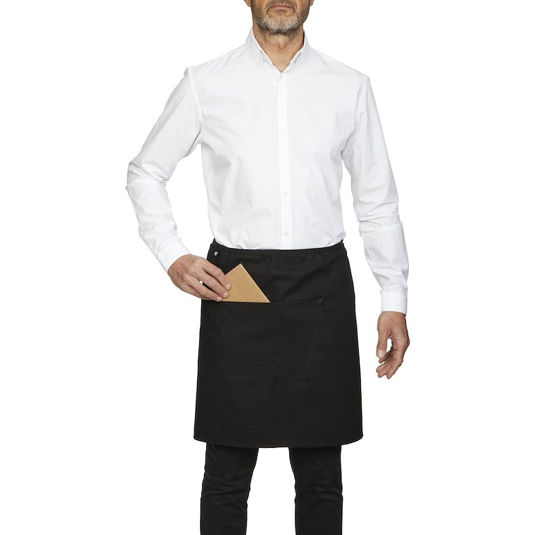 Roll Drap Half apron Crna kecelja sa dzepom 75×50