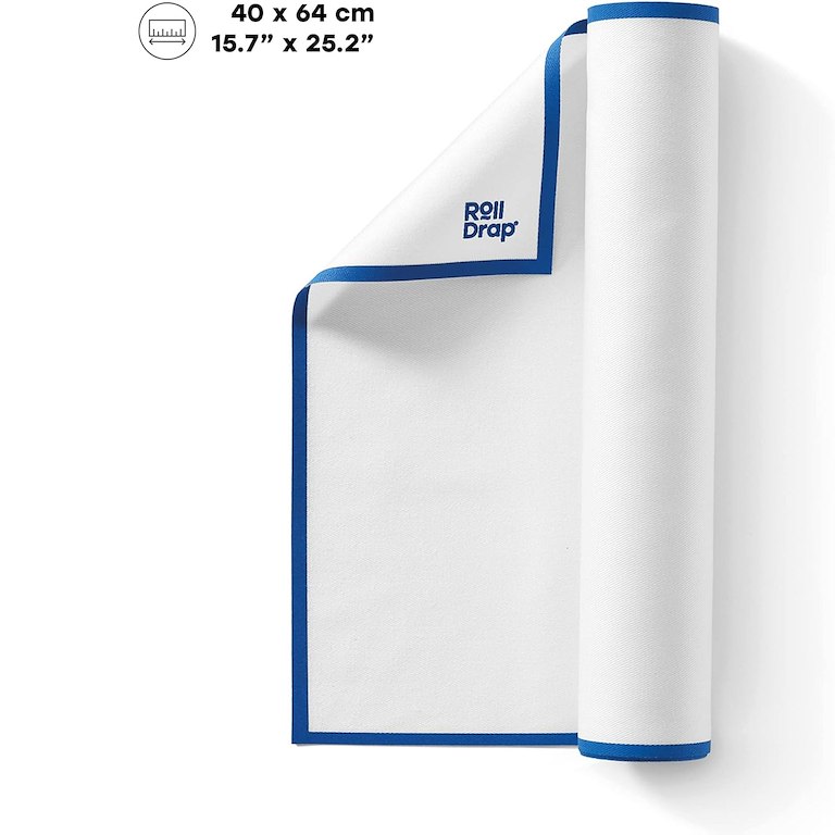 RollDrap 10 krpa u rolni belo/plava 40×64, Pamuk