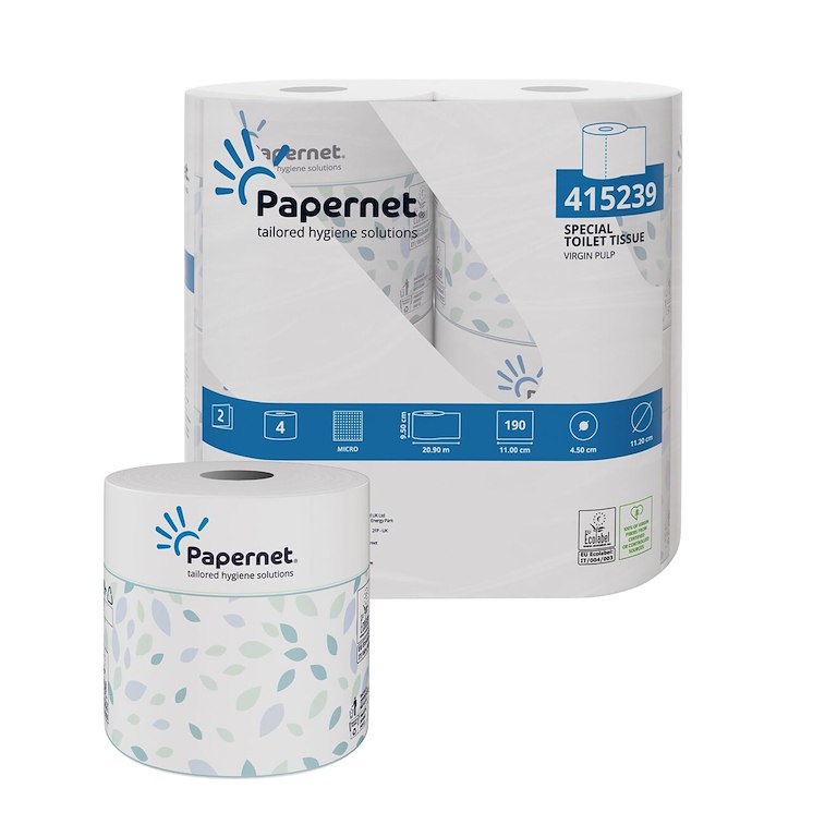 PAPERNET, Toalet papir 190 listića, 2-slojni 4×24 rolni/pak (96rolni)