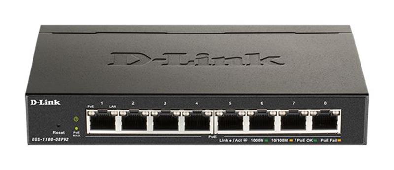 D-Link switch web upravljivi PoE, DGS-1100-08PV2