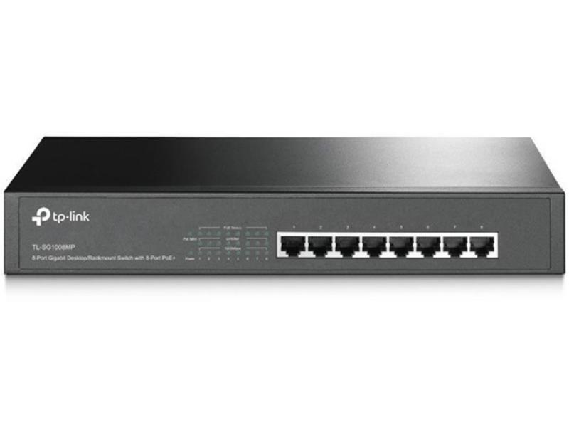 Switch TP-LINK TL-SG1008MP Gigabit/8x RJ45/10/100/1000Mbps/8x PoE+/Rackmount metalno kućište