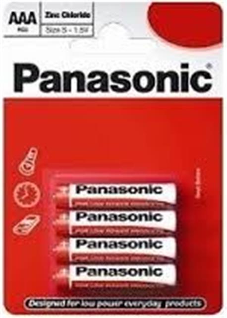 PANASONIC baterije R03RZ/4BP - 4× AAA Zinc Carbon