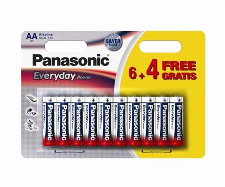 PANASONIC baterije LR6EPS/10BW-AA 10 kom 6+4F Alkalne Ever