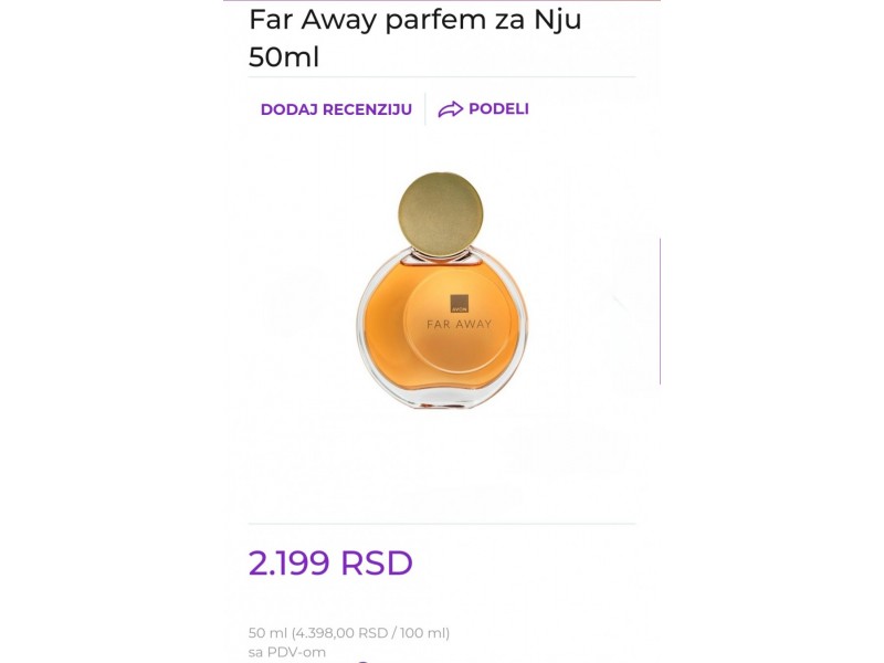 Avon Far Away parfem ( 50ml )- novo* akcija