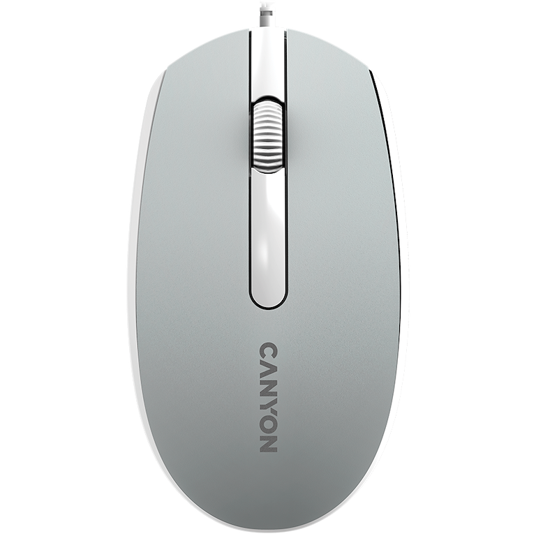 Canyon Wired optical mouse with 3 buttons, DPI 1000, with 1.5M USB cable,Dark grey, 65*115*40mm, 0.1kgID EK000577325