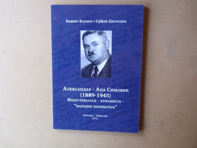 ALEKSANDAR ACA SIMOVIĆ 1889 - 1945 INDUSTRIJALAC