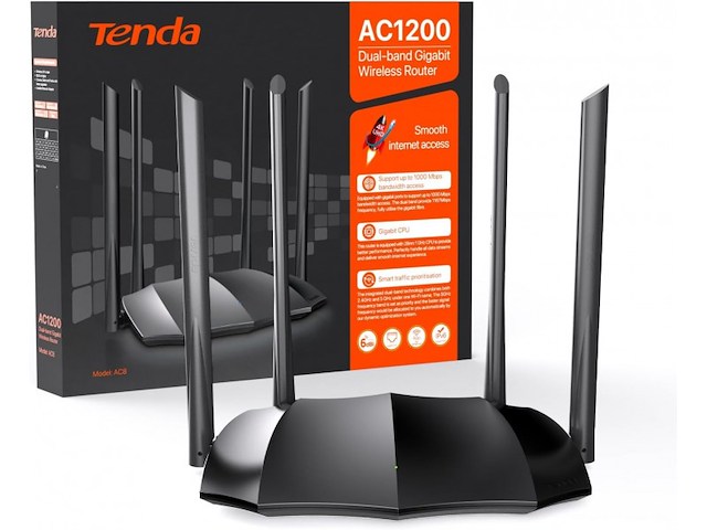 Tenda AC8 AC1200 Wireless Dual Band Ruter!