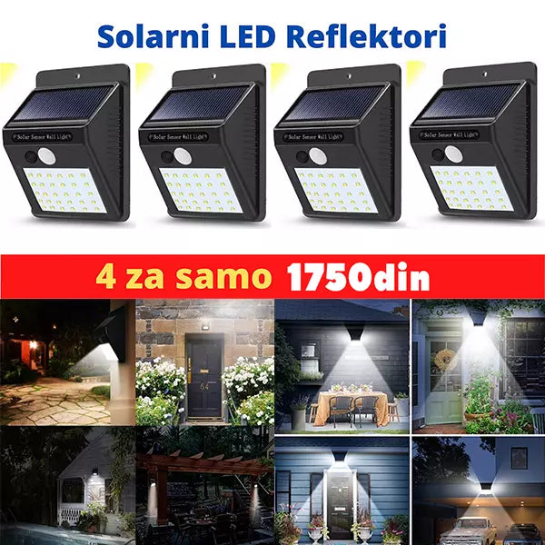 4 Solarna Led Reflektora 30 dioda