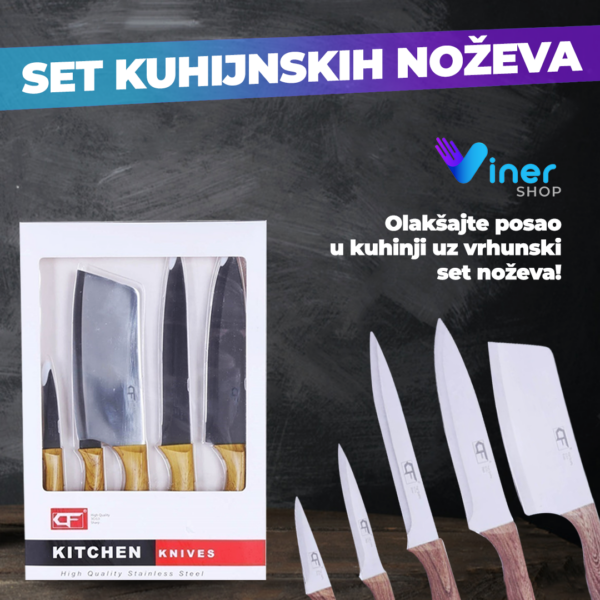 5 U 1 SET KUHINJSKIH NOŽEVA