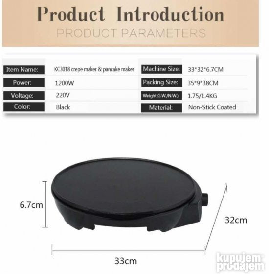 Aparat za palacinke Dsp KC 3018