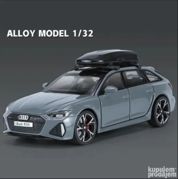 Audi RS6 metalni 1/32 Sivi – Audi RS6 metalni 1/32 Sivi