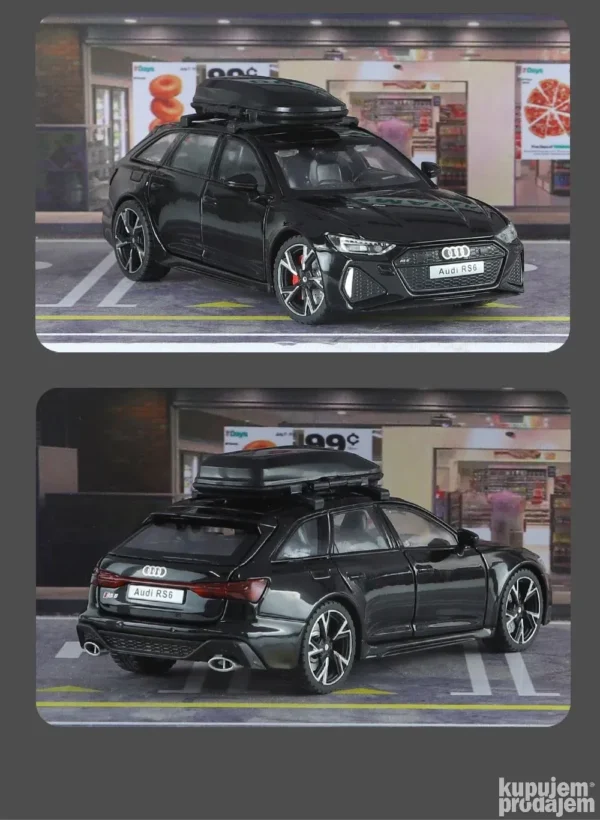 Audi RS6 metalni i muzicki 1/32 Crni – Audi RS6 metalni i muzicki 1/32 Crni