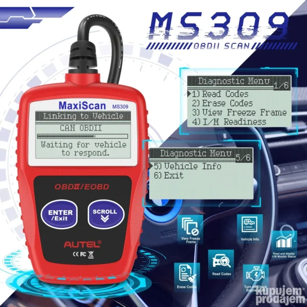 Auto dijagnostika OBD2 MS309 Dijagnostika za auto – Auto dijagnostika OBD2 MS309 Dijagnostika za auto