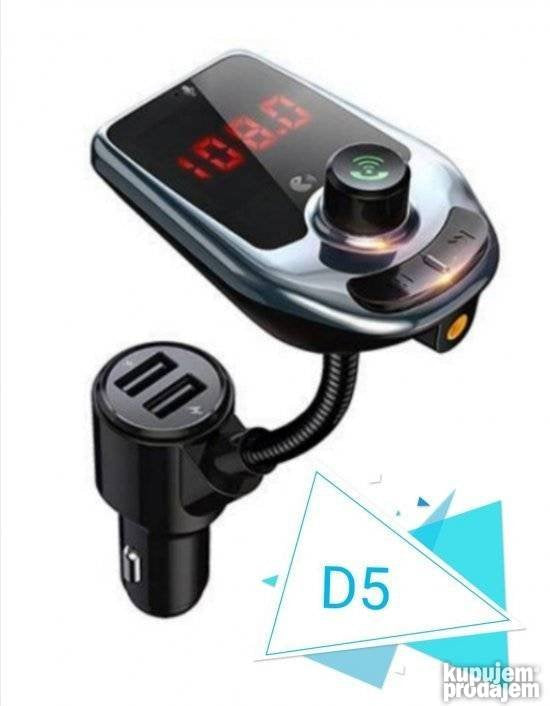 D5 Transmiter Bluetooth 5.0 Fm Hands free (novo)