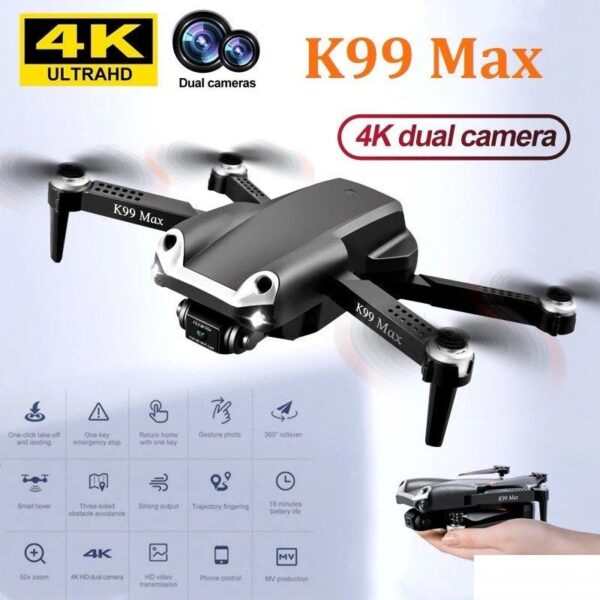 Dron sa dve kamere 4K Dron sa HD kamerama Dron K99 Max – Dron sa dve kamere 4K Dron sa HD kamerama Dron K99 Max