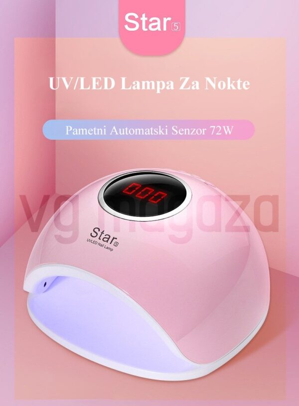 Elegantna UV/LED Lampa Za Nokte Star 5 72W – Najnoviji Model Sa PAMETNIM Senzorima u DVE Predivne Boje