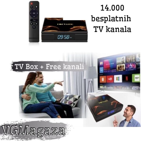 HK1 Lite RK3228A Android 9.0 TV smart Box – 14.000 besplatnih TV kanala