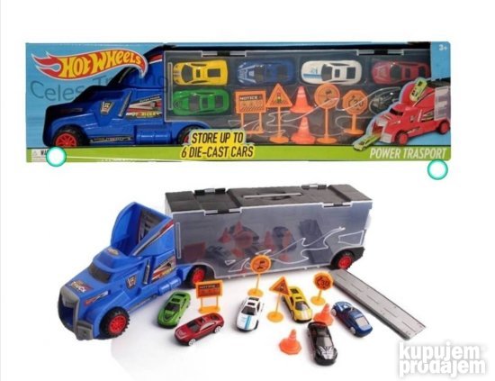 Hot wheels transporter autića crveni