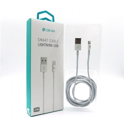 Kabl smart usb-lightning 2.1a 2m devia 017015