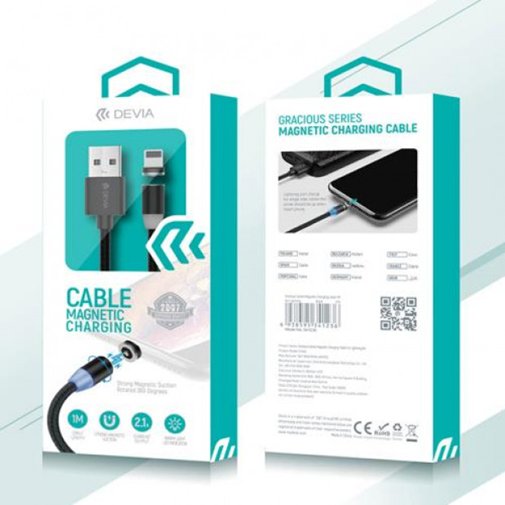 Kabl usb series magnetic lightning crni devia 022938