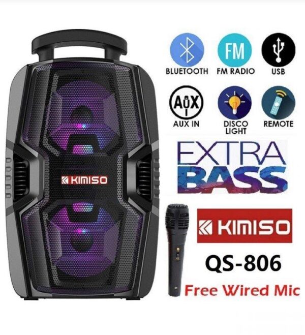 Kimiso QS-806 prenosivi Bluetooth zvucnik Karaoke / mikrofon – Kimiso QS-806 prenosivi Bluetooth zvucnik Karaoke / mikrofon