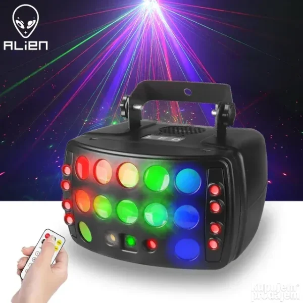 Led Disco Laser RGB DJ Strobe Light DMX512 4u1 – Led Disco Laser RGB DJ Strobe Light DMX512 4u1